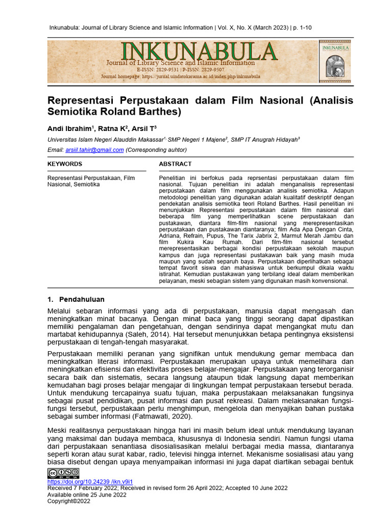 Andi Ibrahim, Ratna K, Arsil T (Jurnal Inkunabula) | PDF | Ilmu Sosial