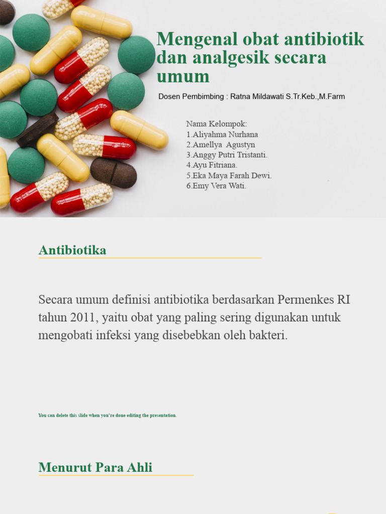 Antibiotik Dan Analgesik | PDF | Pengembangan Diri | Kesehatan Holistik