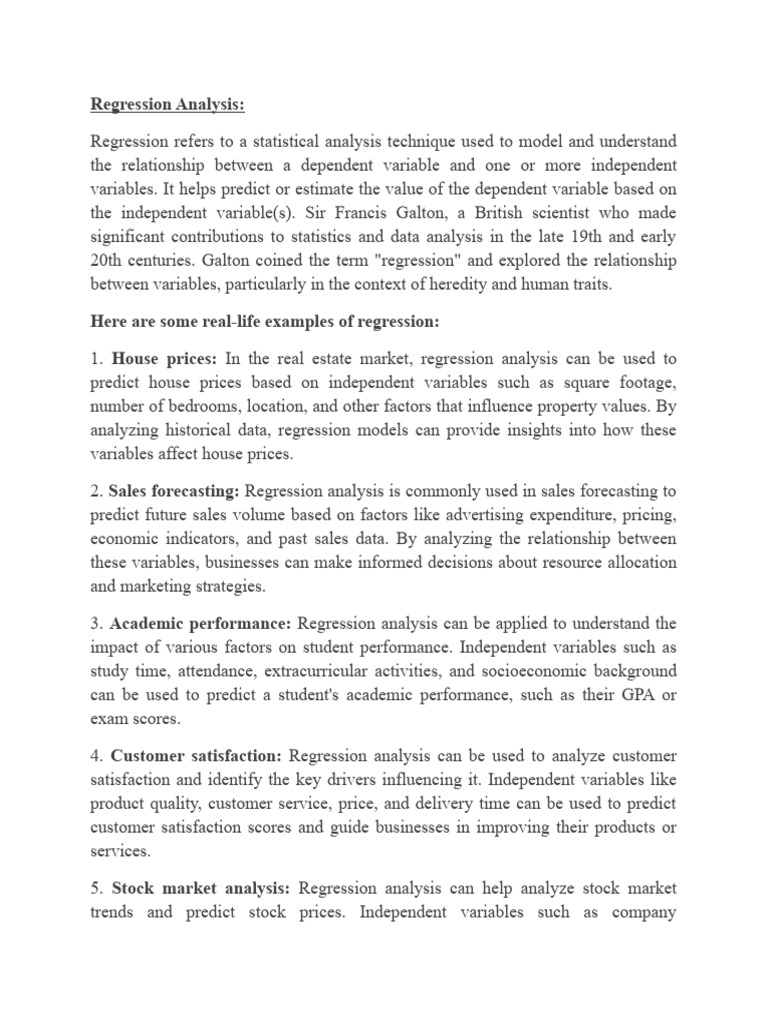 Regression | PDF | Linear Regression | Regression Analysis