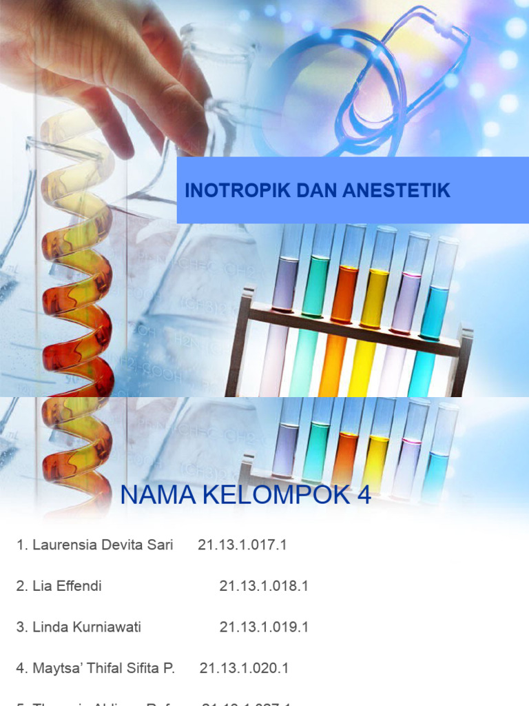 INOTROPIK DAN ANESTETIK XX | PDF | Kesehatan Holistik