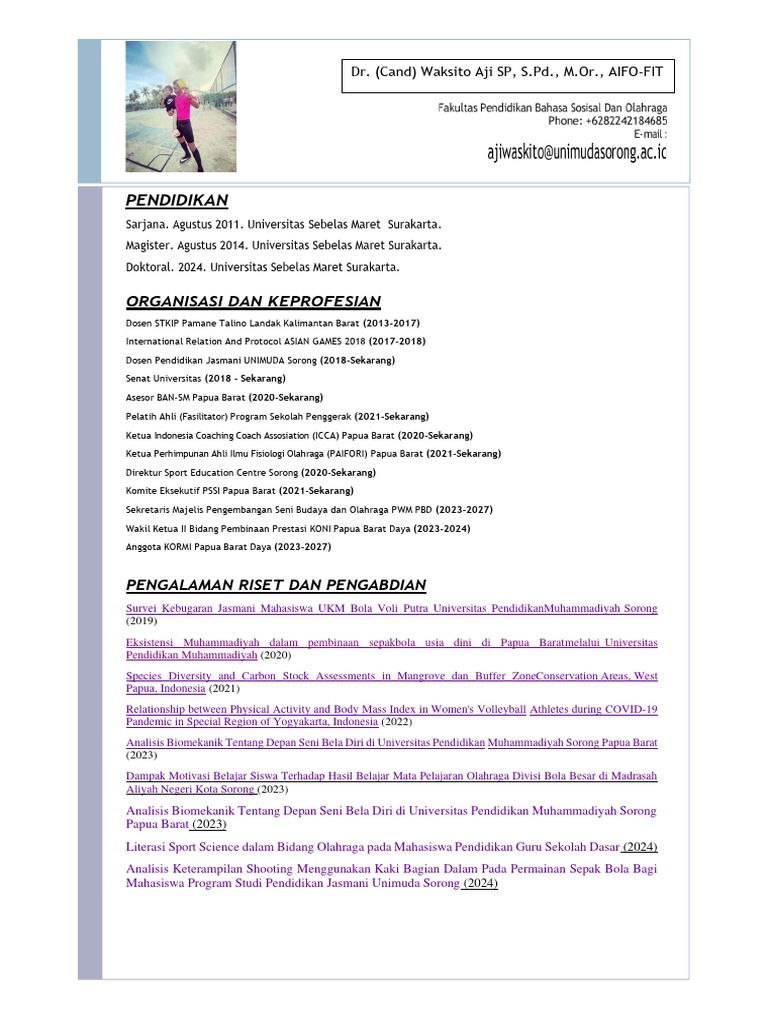 CV Waskito Aji SP | PDF | Olahraga & Rekreasi