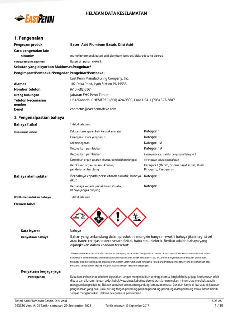 Wet-Batteries CSDS SEPT 2023 Malay | PDF