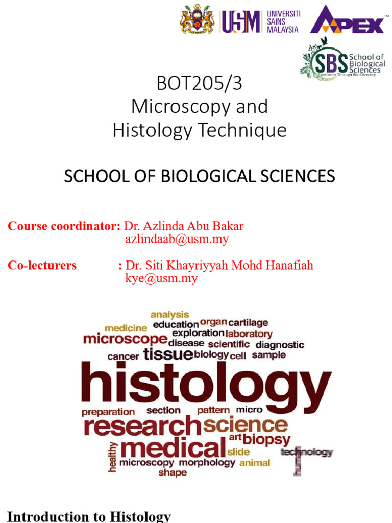 Lec 1. Introduction To Histology - AAB | Download Free PDF | Histology ...