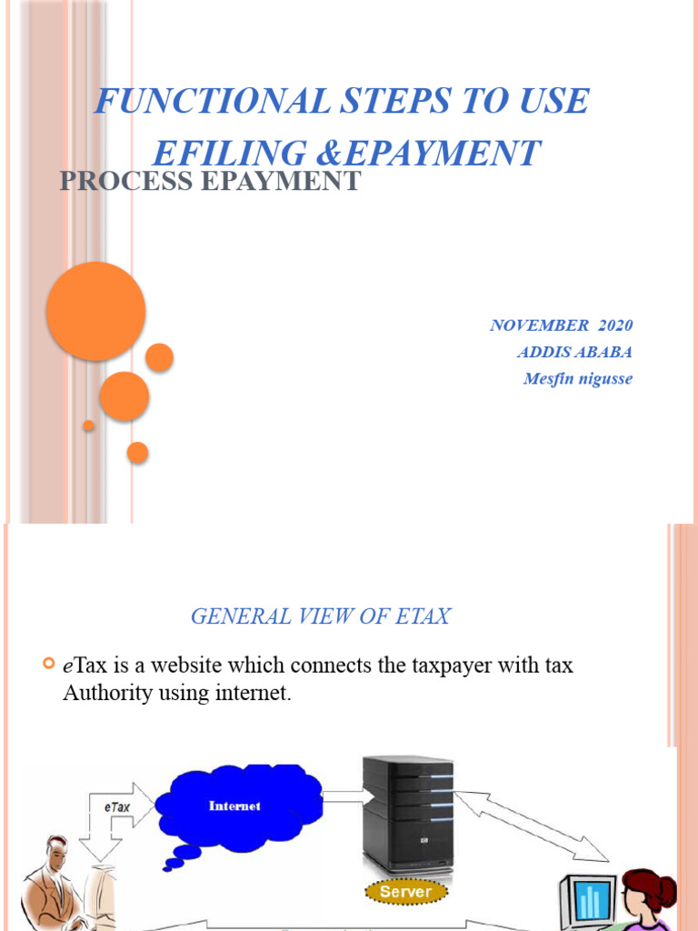 Functional Steps To Use Efiling &epayment | PDF | World Wide Web | Internet & Web