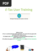 Etax User Training | PDF