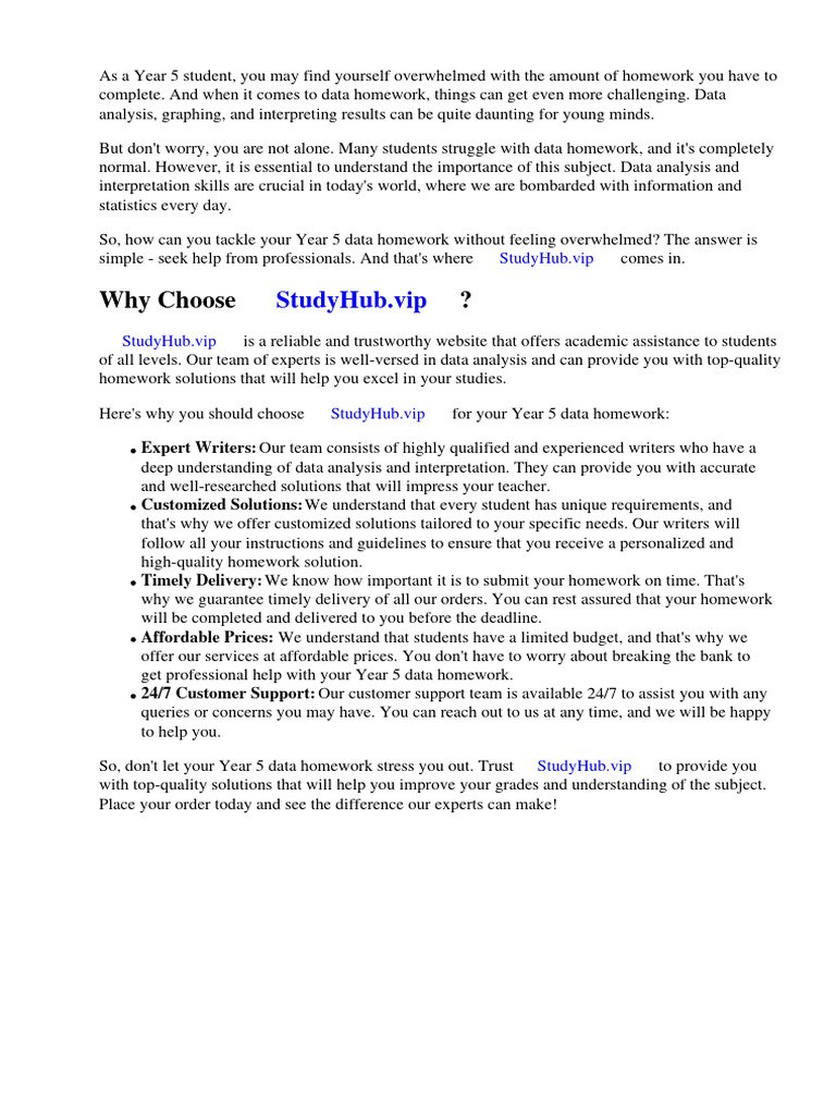 Data Homework Year 5 | PDF | Worksheet | Homework