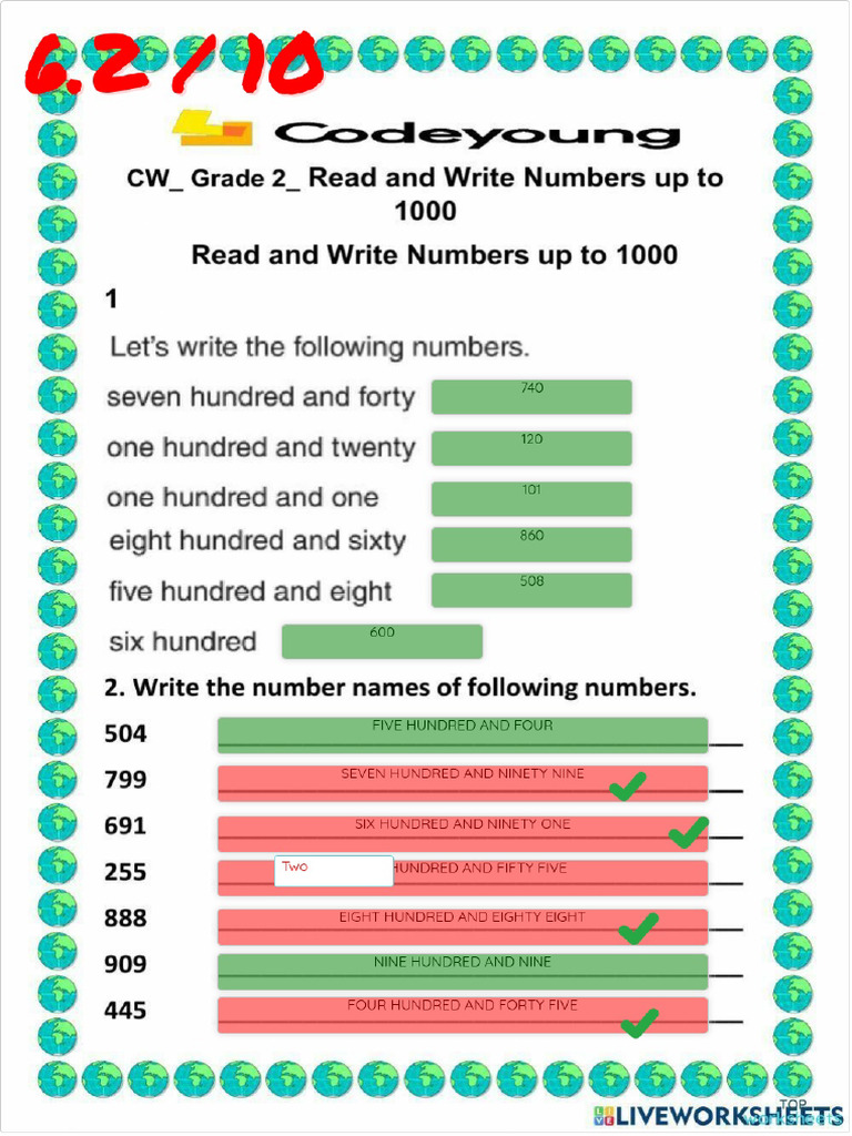 Numbers (Hundred) FPDF | PDF