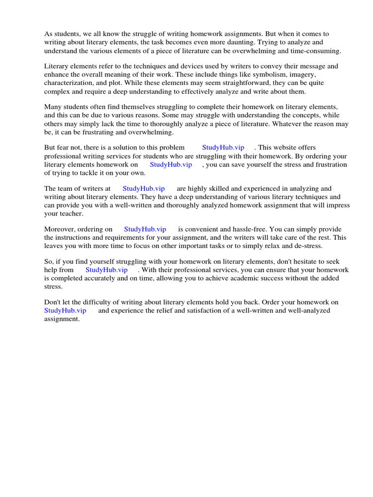 Mastering Literary Elements Homework | PDF | Narration | Plot (Narrative)