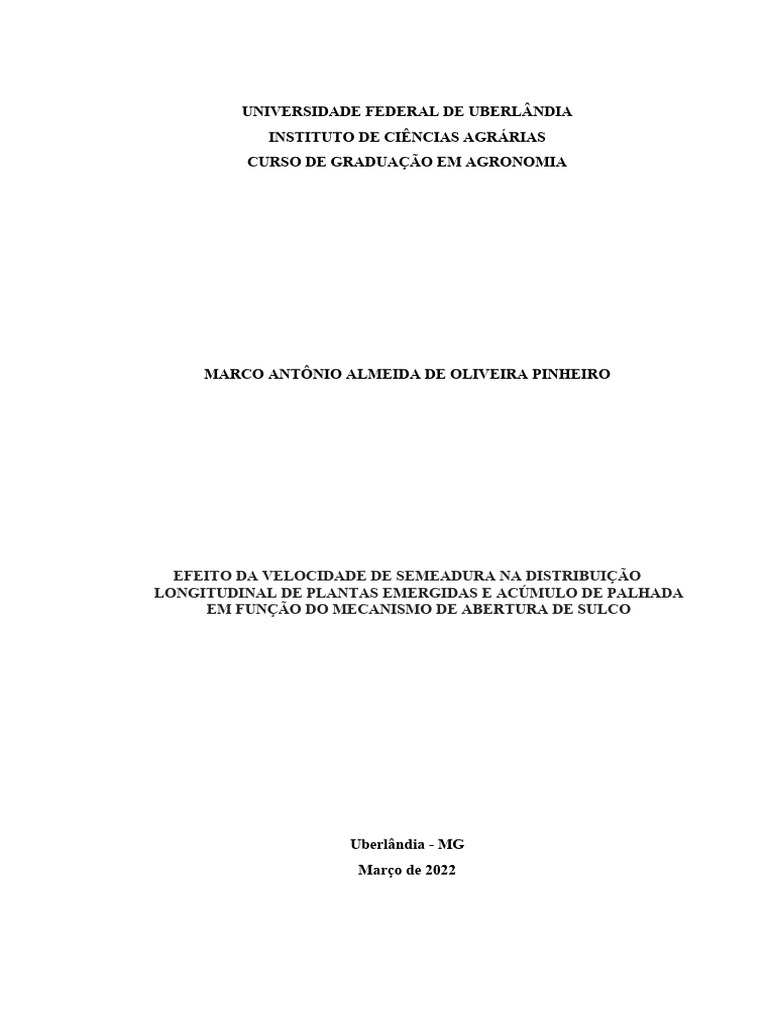 TCC como base | PDF | Agricultura | Milho