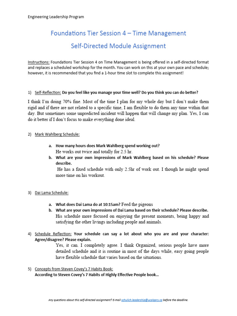 Engineering Time Management Module | PDF | Time Management ...