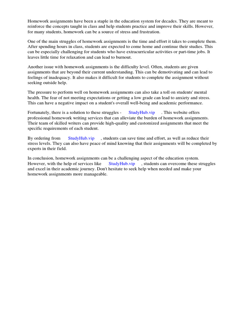 Main Idea Homework Assignments | Download Free PDF | Homework | Reading Comprehension