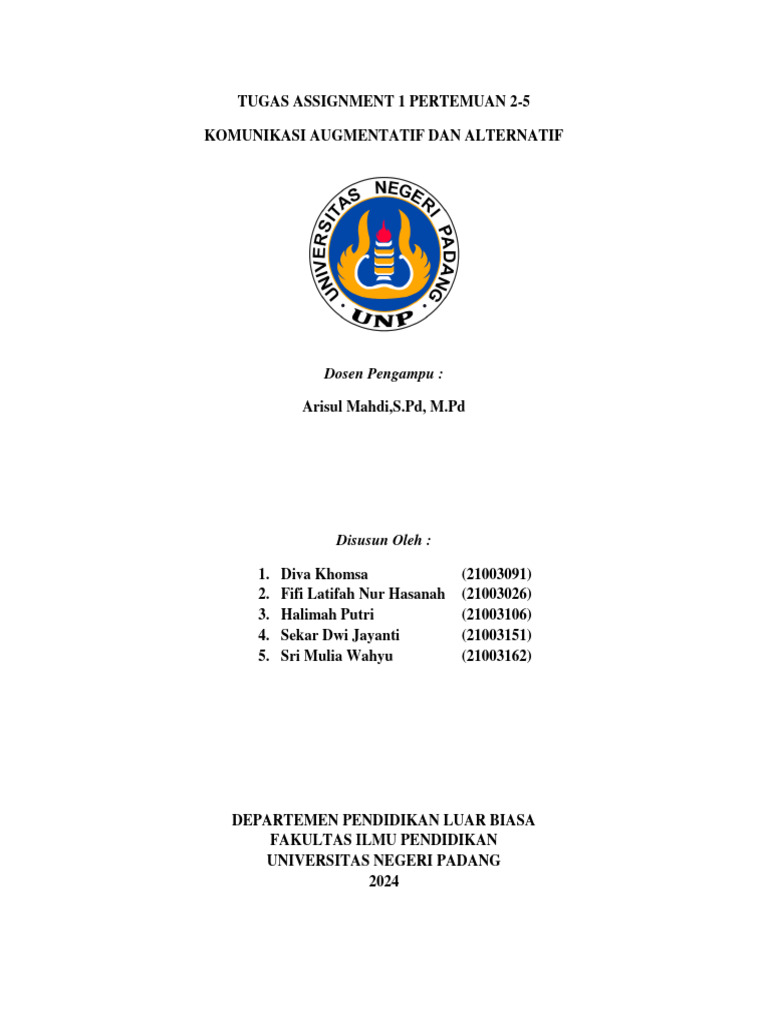 Tugas Assignment 1 PT 2-5 | PDF