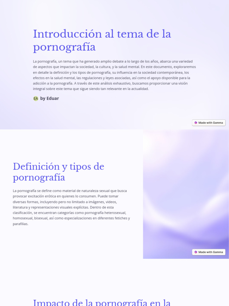 Introducción Al Tema de La Pornografía: by Eduar | PDF | Salud mental | Sociedad