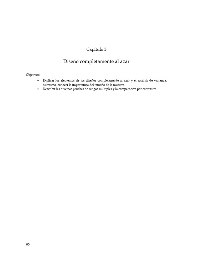 Capítulo 3 - Diseño Completamente Al Azar II-2020 | PDF | Análisis de ...