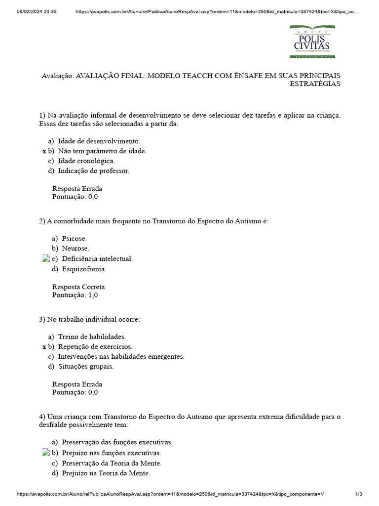 Modelo Teacch Com Ênfase em Suas Principais Estratégias | PDF ...