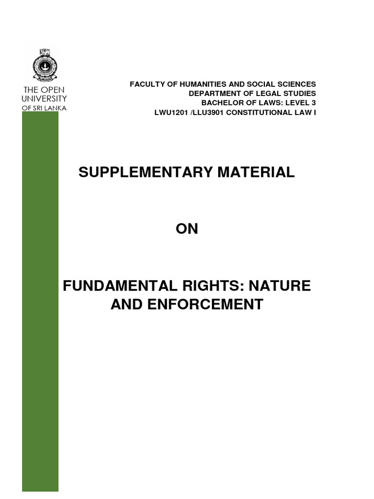 Fundamental Rights | PDF | Human Rights | Detention (Imprisonment)