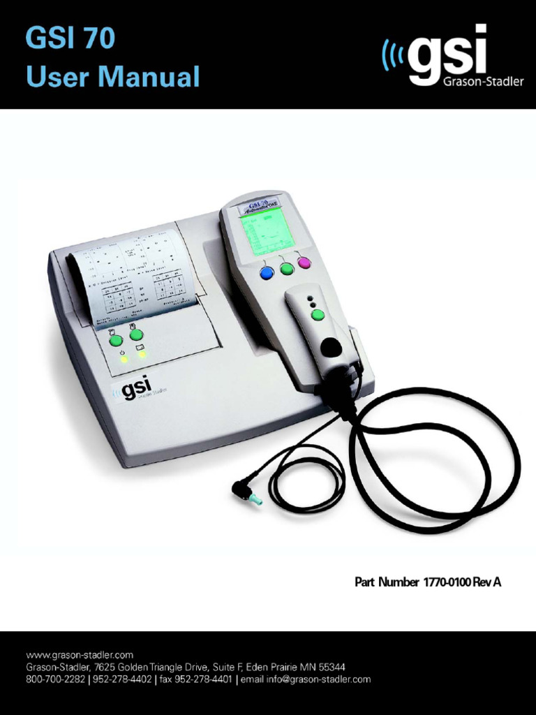 Grason-Stadler GSI 70 Manual Rev A | PDF | Battery Charger | Printer ...