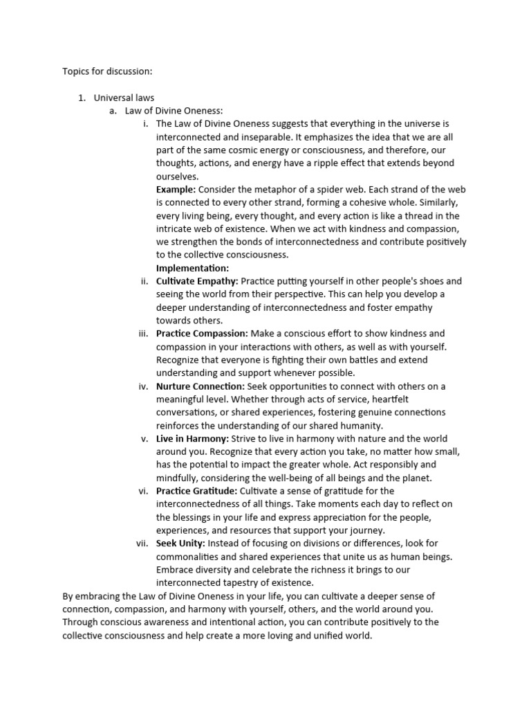 12 Universal Laws | PDF | Experience | Thought