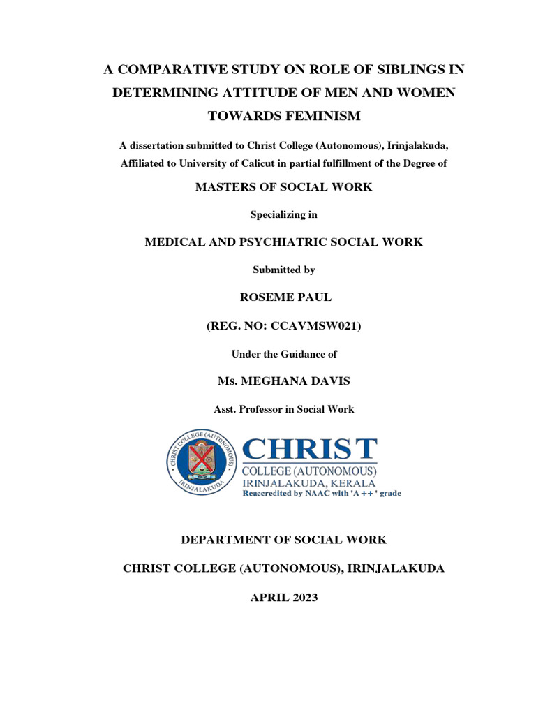 Feminism Research | PDF | Attitude (Psychology) | Gender Studies