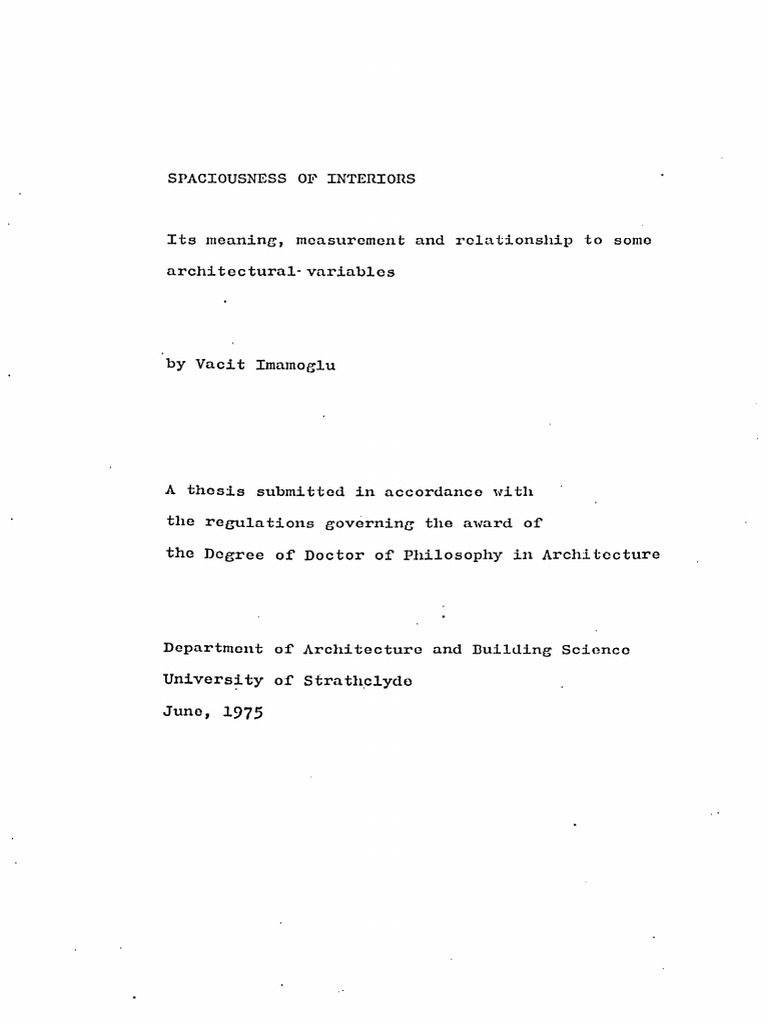 Understanding Interior Spaciousness | PDF | Space | Experiment