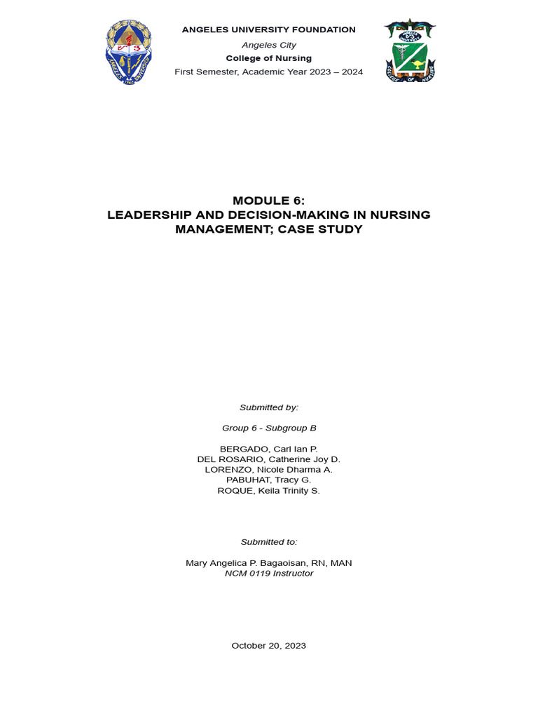 Nursing Leadership: Managing Burnout | PDF | Nursing | Occupational Burnout