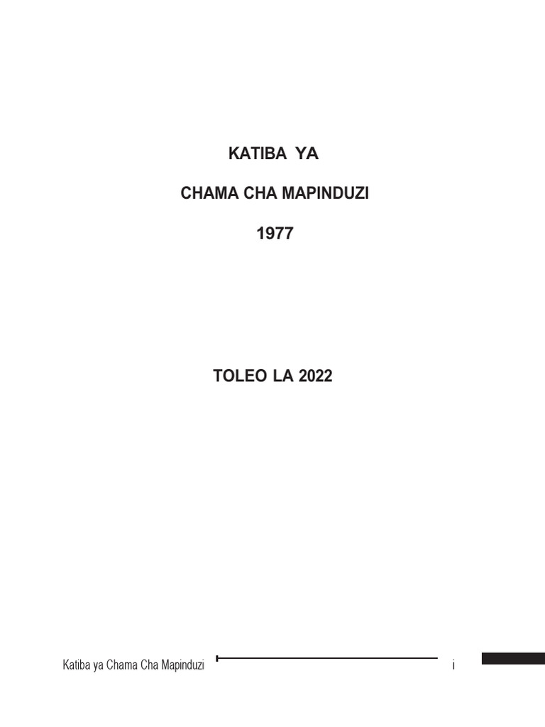 Katiba Ya CCM May 27 2022 | PDF