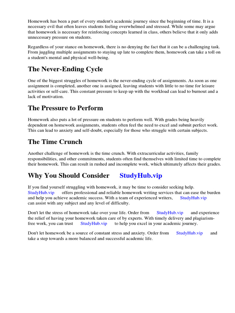 Random Facts About Homework | PDF | Homework | Teachers