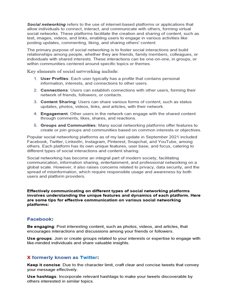 Social Networking | PDF | Social Media | Popular Culture & Media Studies