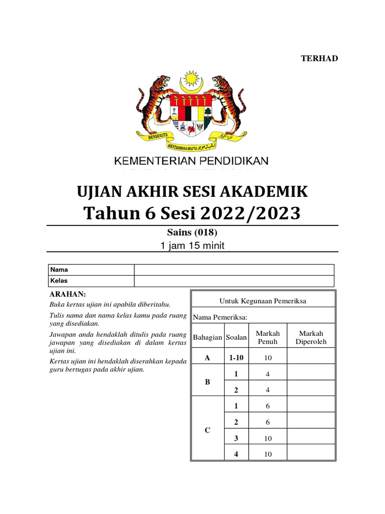 Contoh Soalan Uasa | PDF