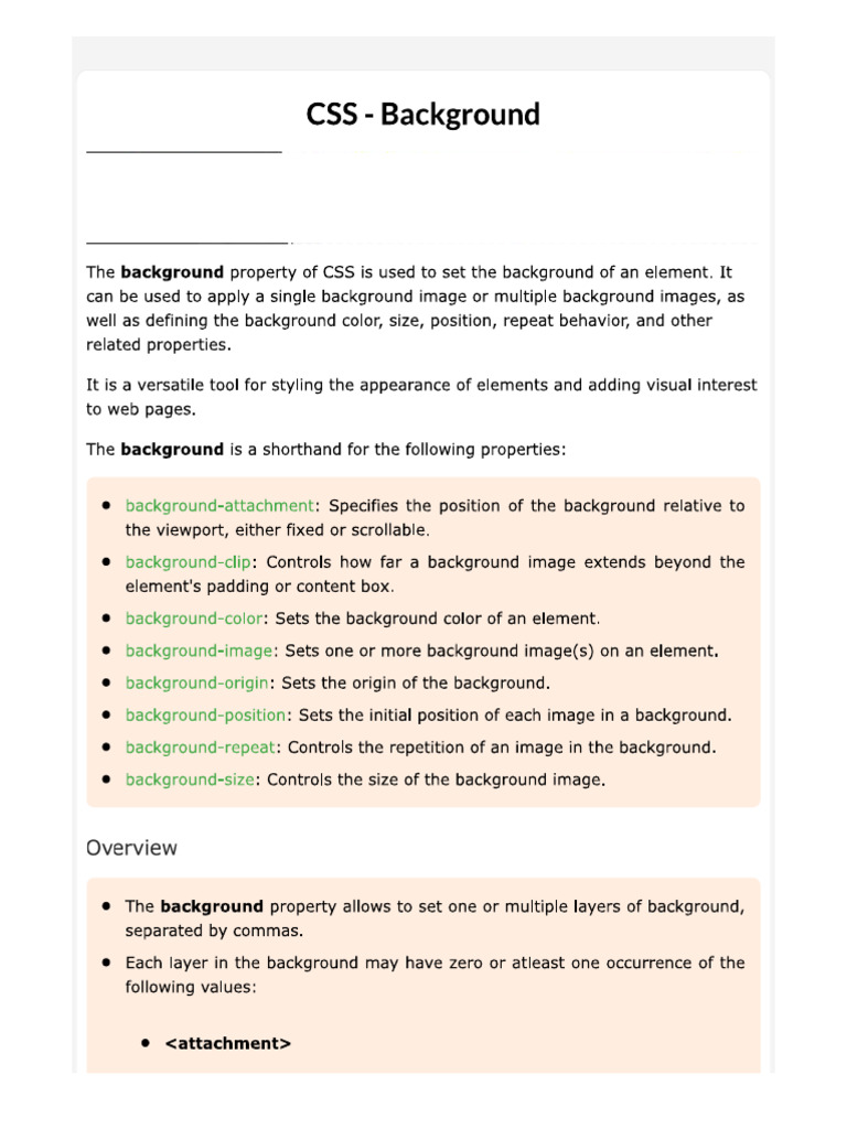 CSS - Background | PDF