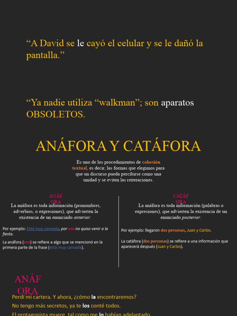 Anáfora y Catáfora: Definición y Ejemplos | PDF
