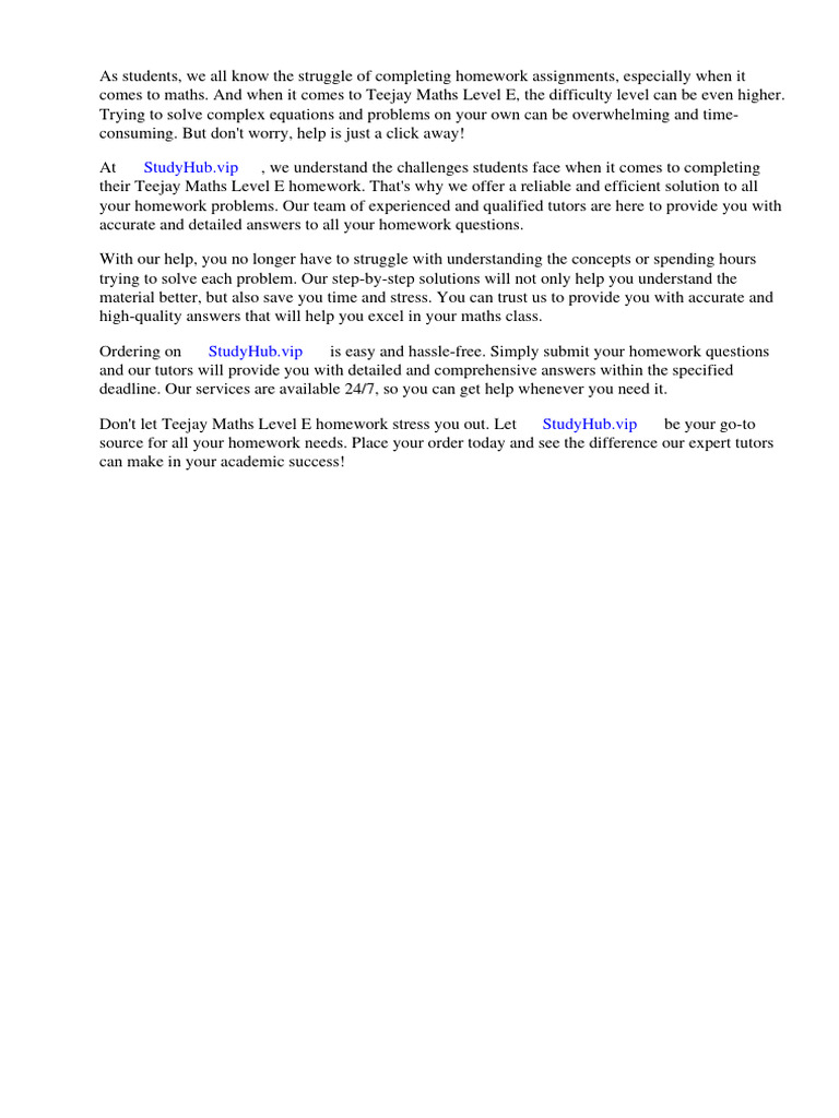 Teejay Maths Level e Homework Answers | PDF | Curriculum | Homework