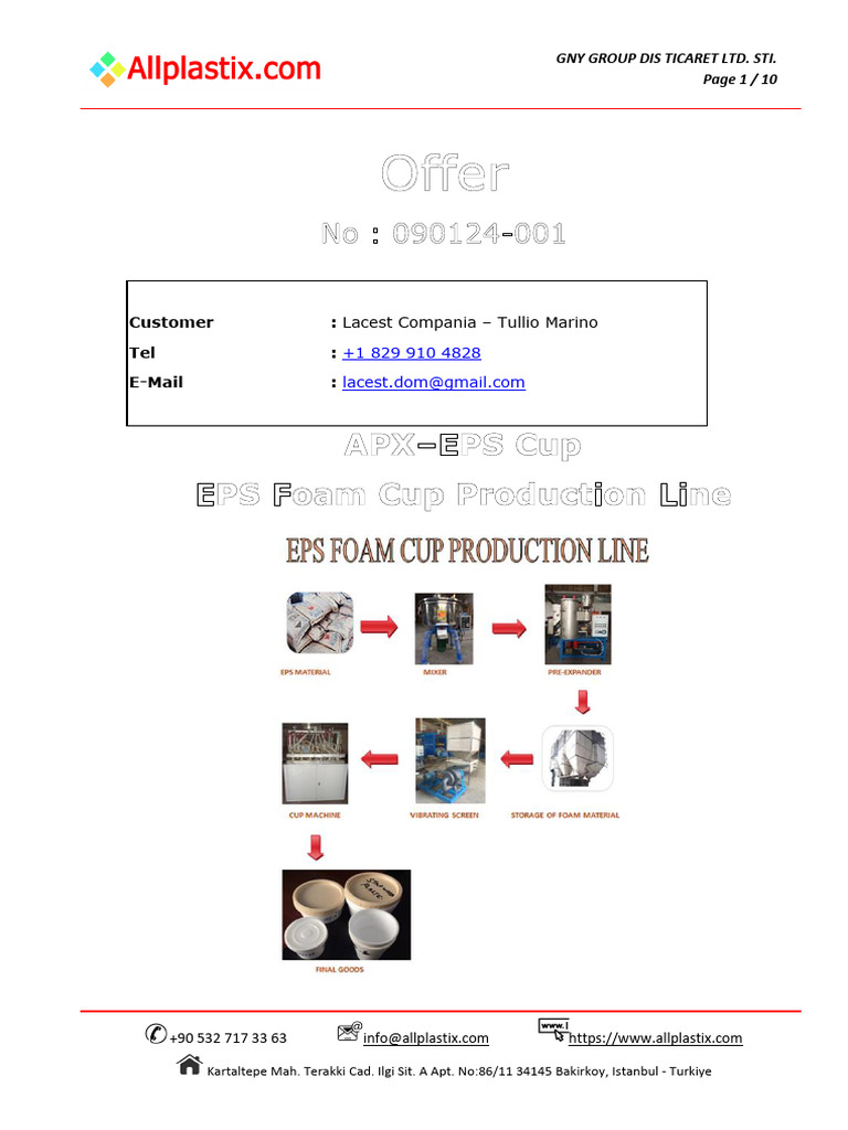 Lacest Compania - EPS Foam Cup Forming Machine | PDF | Mechanical ...