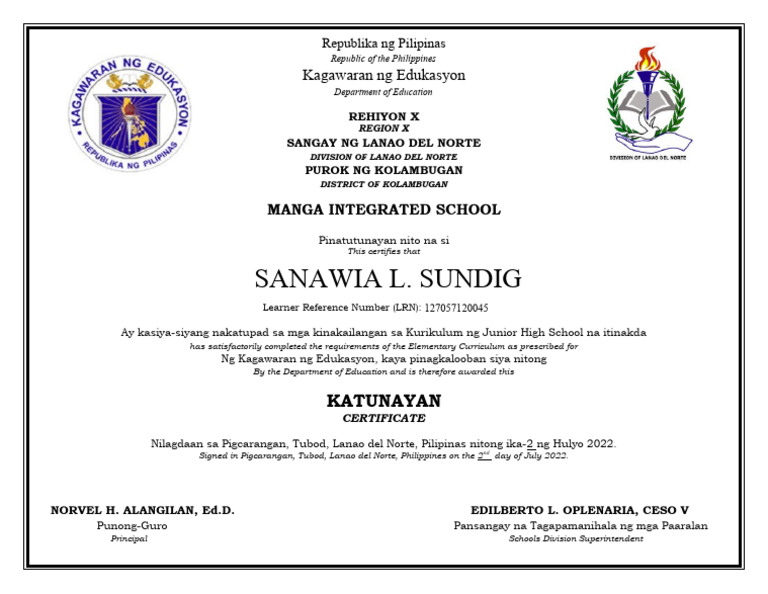 Jhs Diploma | PDF