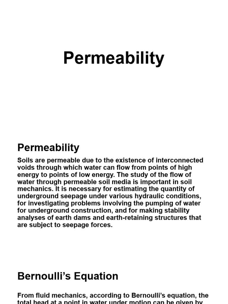 Permeability of Soil | PDF | Soil Mechanics | Permeability (Earth Sciences)