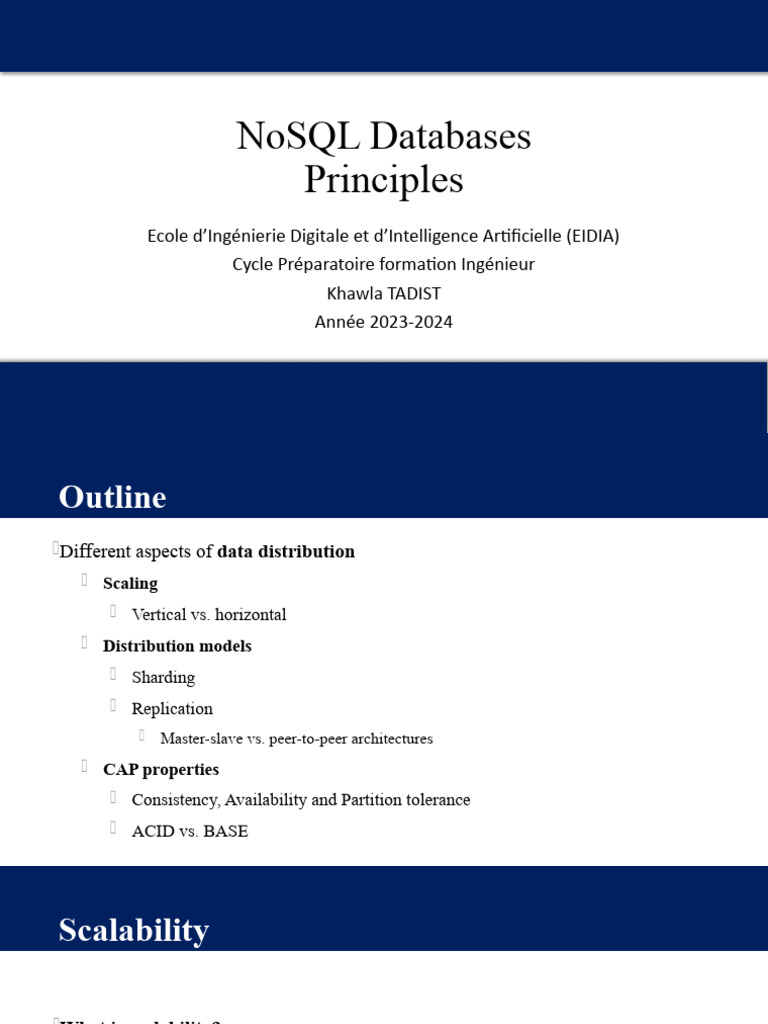 2 NoSQL Databases Principles | PDF | Scalability | Replication (Computing)