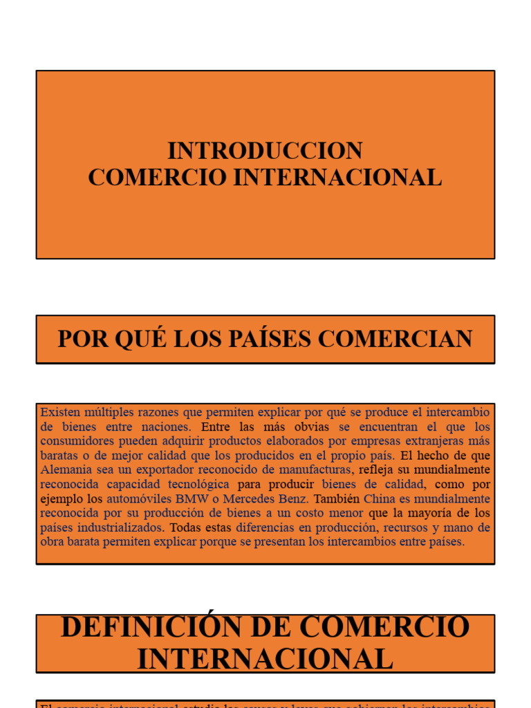 Seccion 1 Introduccion Al Comercio Internacoinal | PDF | El comercio ...
