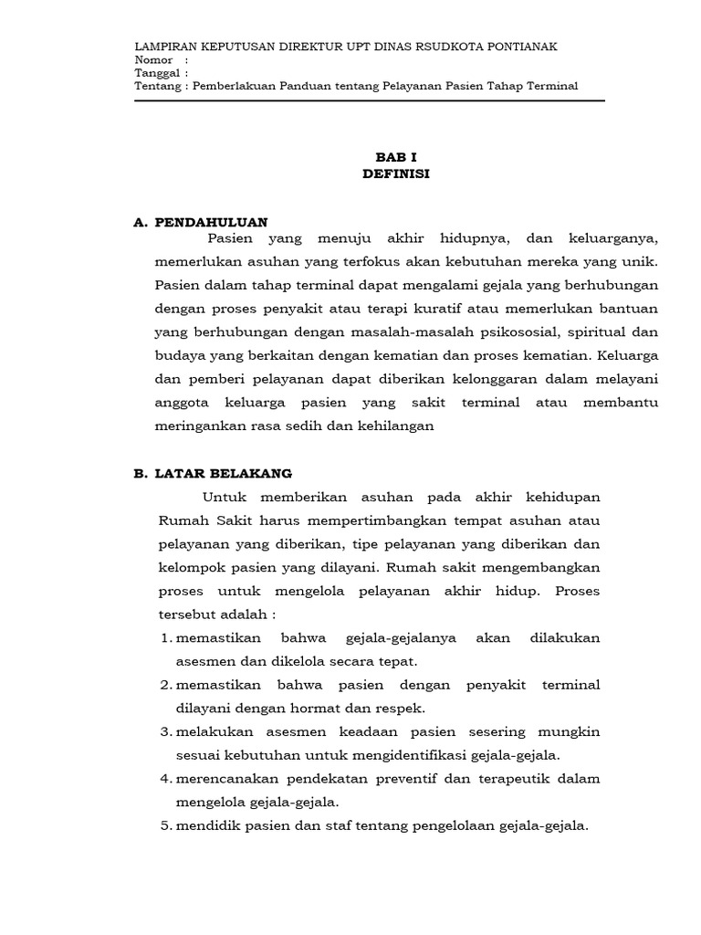 Panduan Pelayanan Tahap Terminal | PDF