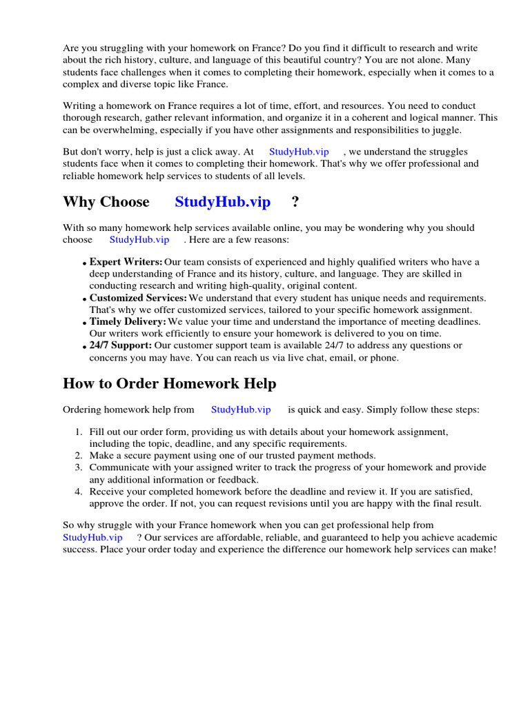 Woodlands Junior Homework France | PDF | Essays | Homework
