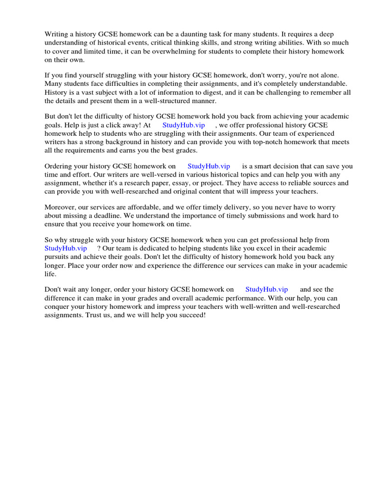 GCSE History Homework Help | PDF | Homework | Facebook
