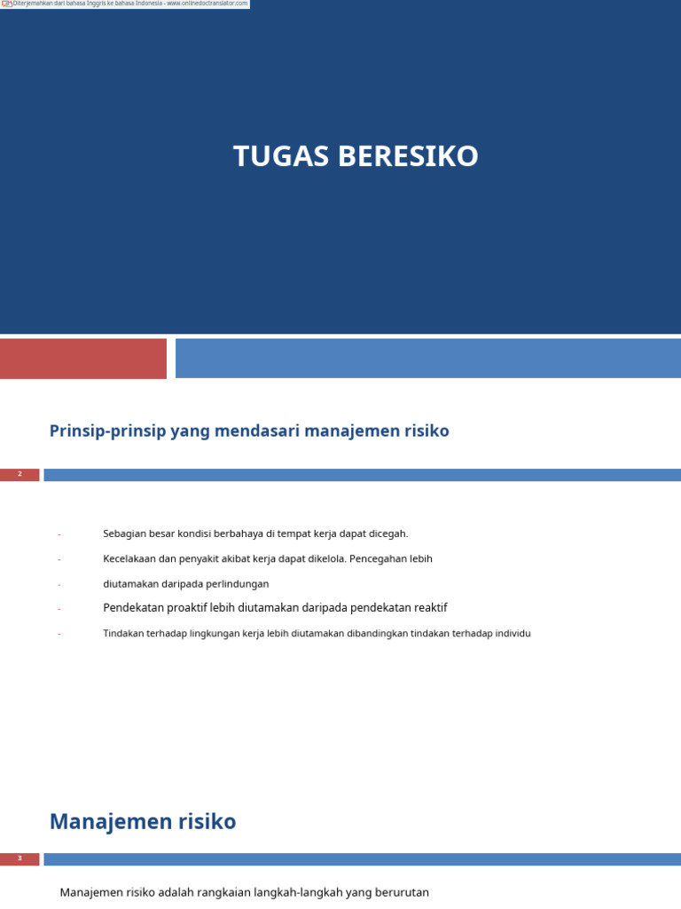Manajemen Risiko Kesehatan Kerja | PDF