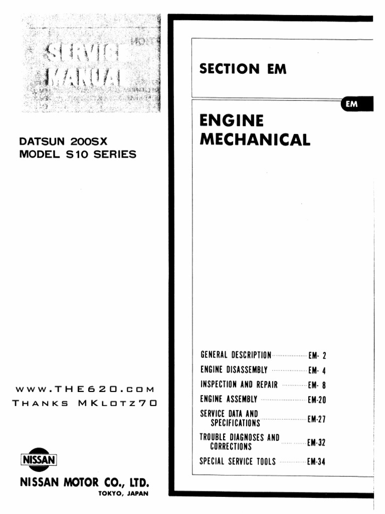 Nissan Model L20b Engine | PDF