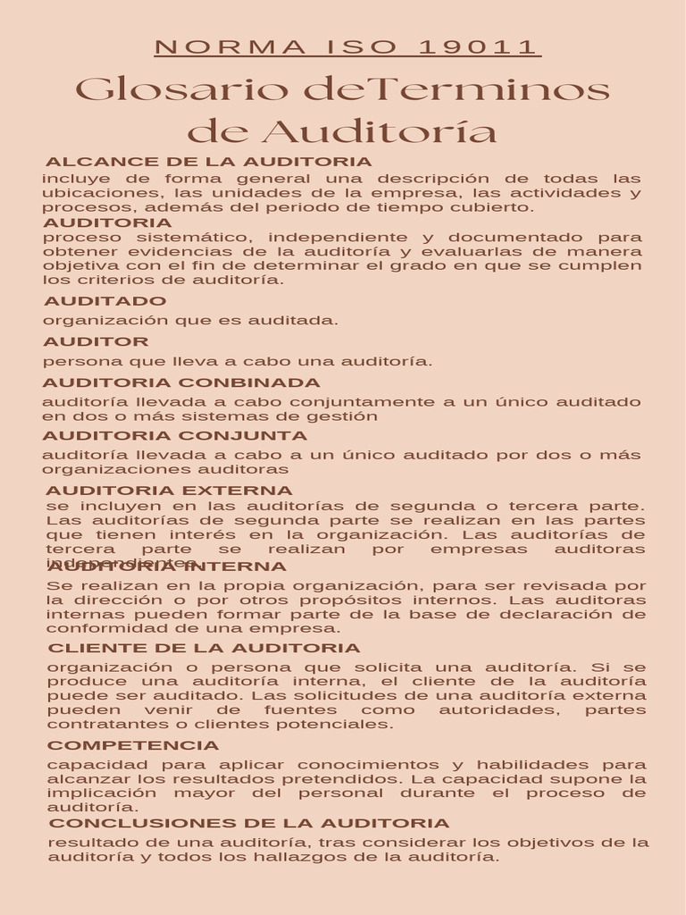 Glosario de Terminos de Auditoria-Gutierrez Ramos Dianakatherine | PDF ...