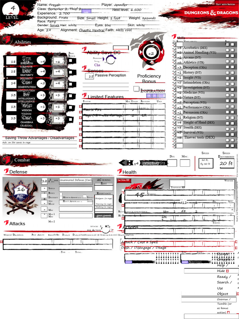 MPMBs Character Record Sheet v13.1.12 Colorful - A4 (1) | PDF ...