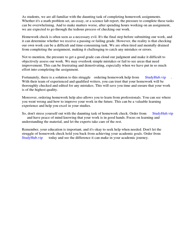 Homework Check | PDF | Homework | Essays