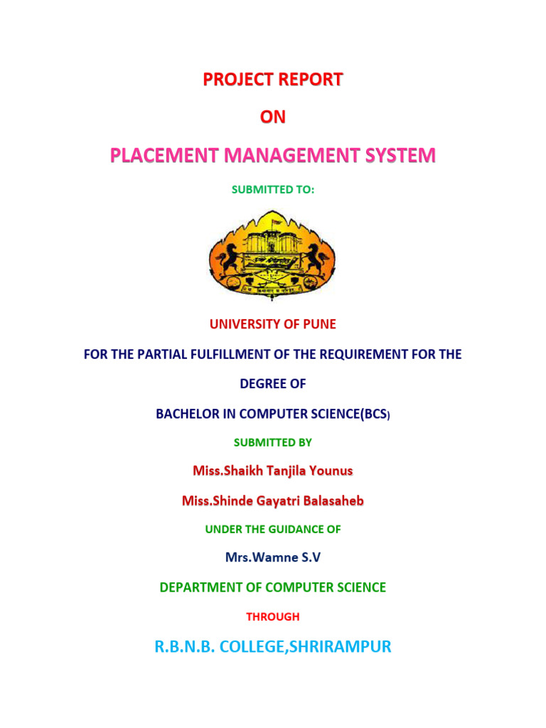 Placement Management System Project Report | PDF | Feasibility Study ...