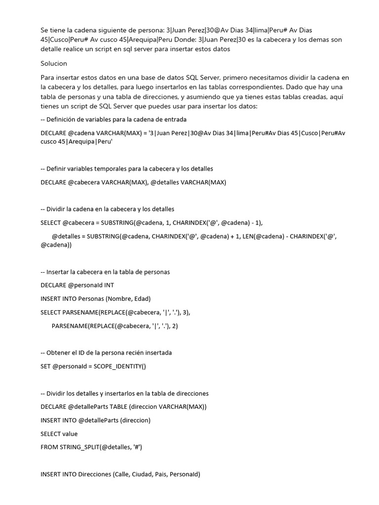 Insercion contrasaccion desde Sql server | PDF Insercion contrasaccion desde Sql server | PDF
