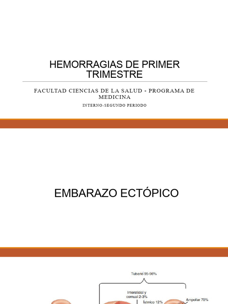 Hemorragias Del Primer Trimestre | PDF | El embarazo | Aborto espontáneo
