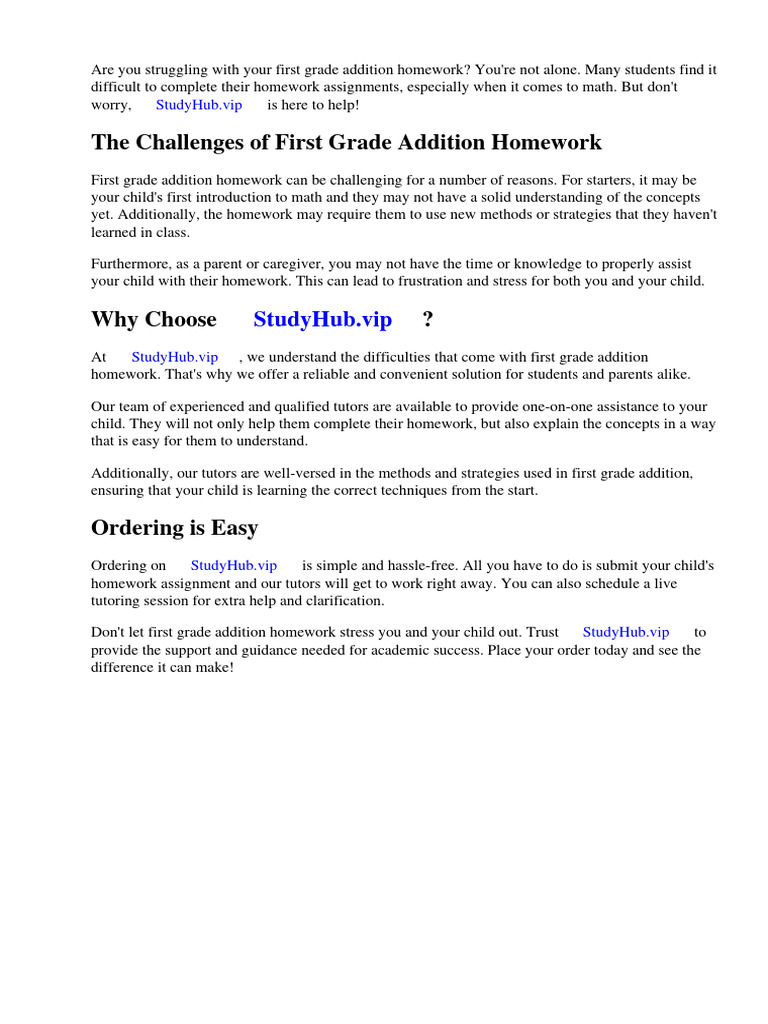 Addition Homework First Grade | PDF | Http Cookie | Worksheet
