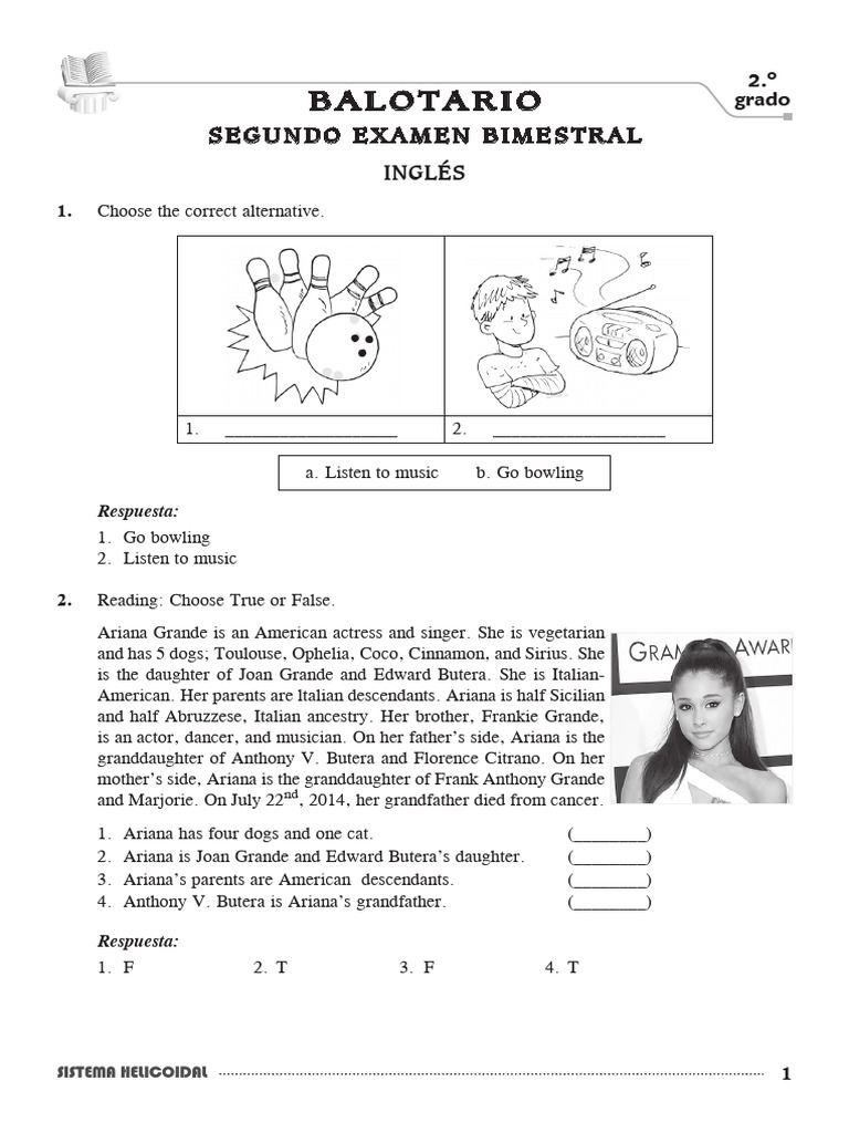 Inglés 2º_Bal-Bim_N°2 | PDF | The Simpsons | The Simpsons Episodes